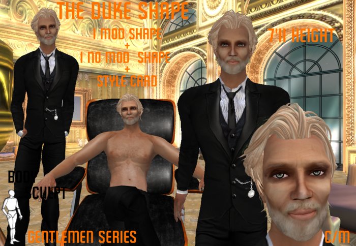Second Life Marketplace - Body Sculpt -The Duke Shape MOD/COPYx