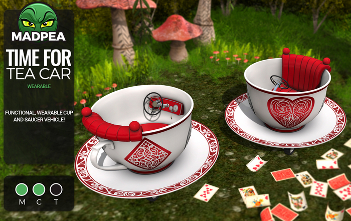 Second Life Marketplace - MadPea Time for Tea Car