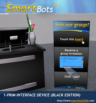 Second Life Marketplace - DIRECT Group Inviter+Manager (black interface ...