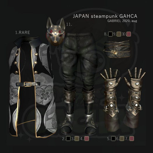 Second Life Marketplace - .::GB:: Gabriel Japan Steampunk LEGACY M Fatpack