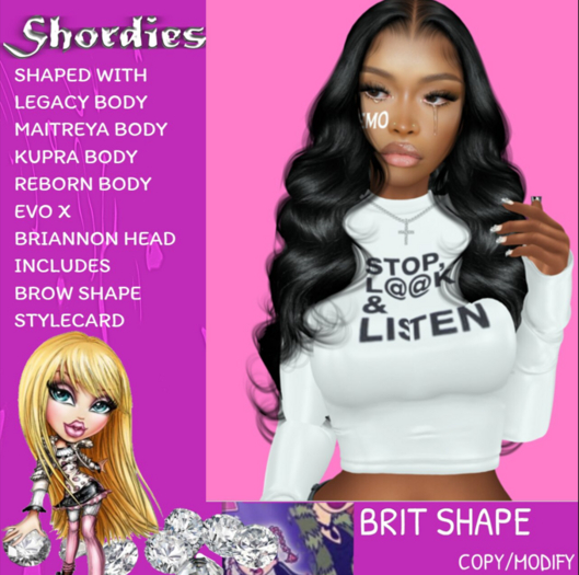 Second Life Marketplace - brit shape - evo x briannon head