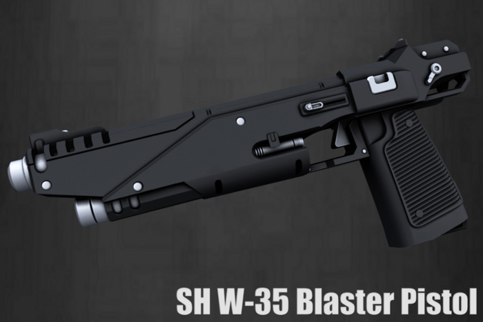 Second Life Marketplace - SH RP Prop Gun - W-35 Blaster Pistol