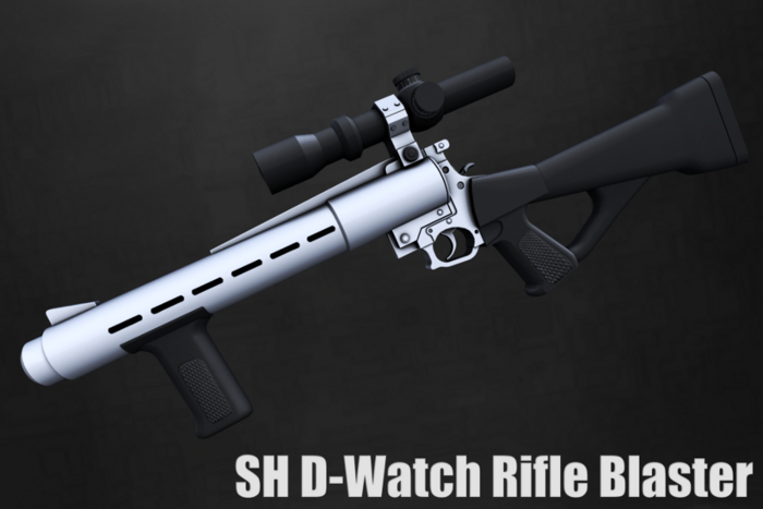 Second Life Marketplace - SH RP Prop Gun - D-Watch Rifle Blaster Pistol