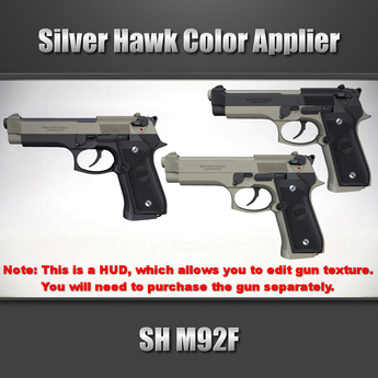 Second Life Marketplace - SH RP Prop Gun - M92F (Female Version)