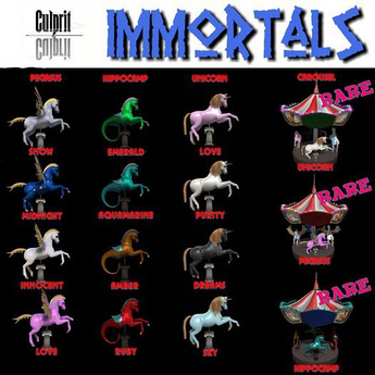 Second Life Marketplace - Culprit Immortals Carousel Pegasus RARE
