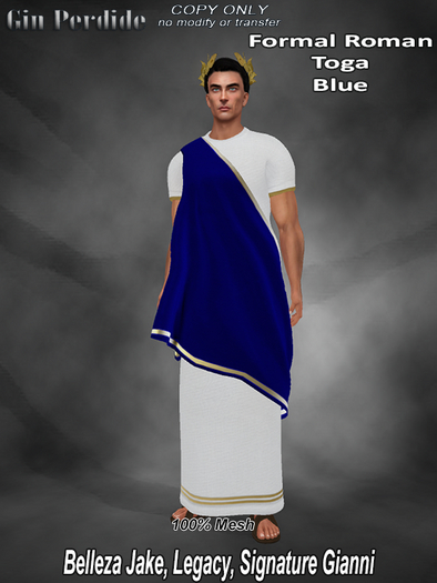 Second Life Marketplace - DEMO Formal Male Toga w/Dress & Texture ...
