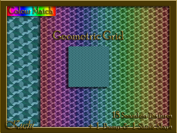 Second Life Marketplace - Geometric Grid Seamless Texture Pack