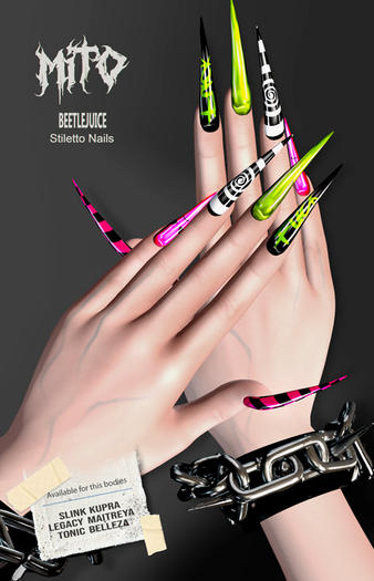 Second Life Marketplace - [MITO] Beetlejuice Nails