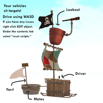Second Life Marketplace - 1. DovePear Pirate Play Sled RARE