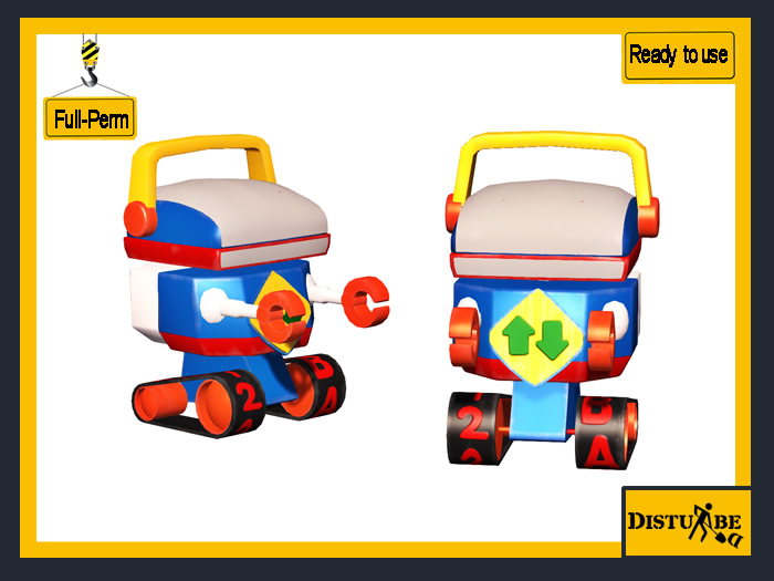Second Life Marketplace - ::DisturbeD:: Kid Toys - Robot - FULL PERM MESH
