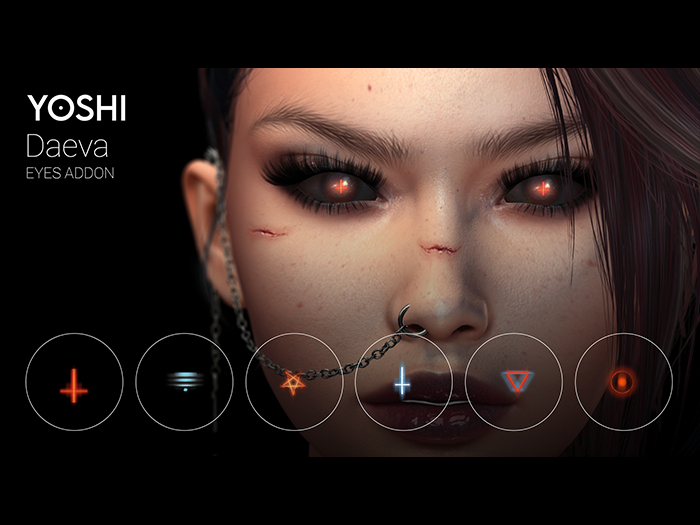 Second Life Marketplace - YOSHI - Daeva - Eyes Sparkle Addon - Pack