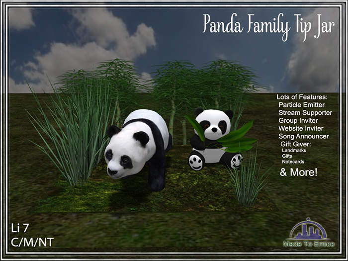 Second Life Marketplace - M2E Panda Family Boxed