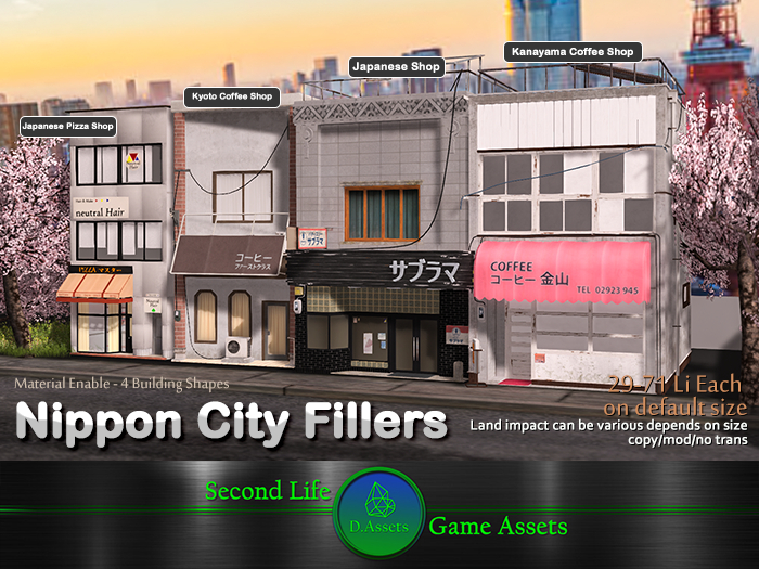 Second Life Marketplace - :D.Assets: - Nippon City Filler [ADD ME]
