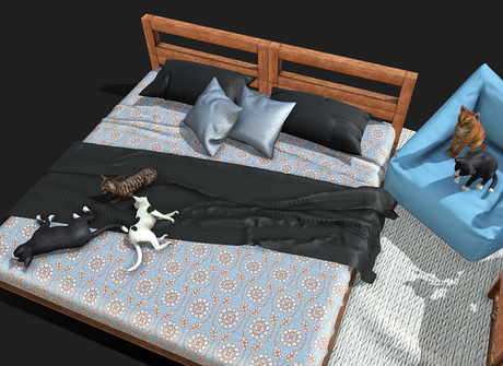 Second Life Marketplace - Art Studio.FULL PERM \\ Love Bed Packs