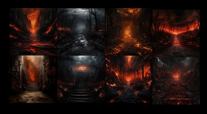 Second Life Marketplace - SATO - Hell Backdrops Full Perm Textures