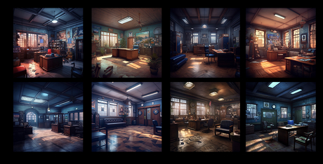 Second Life Marketplace - SATO - police station backdrop full perm textures