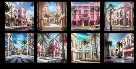 Second Life Marketplace - SATO - rodeo drive backdrop full perm textures