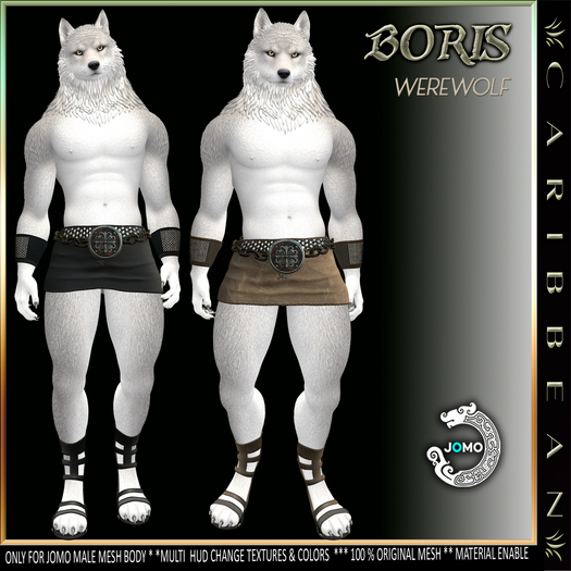 Second Life Marketplace - JOMO BORIS Male Werewolf (BOX Wear me)