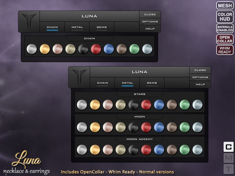 Second Life Marketplace - **RE** Luna Necklace & Earrings Set ...