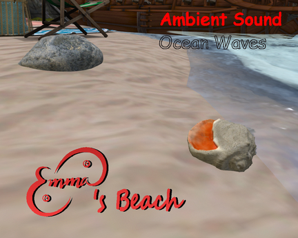 Second Life Marketplace - Beach Waves Loop in a Shell - Ambient Sound S0010