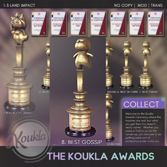 Second Life Marketplace - 8. Koukla // Trophy Awards / Best Gossip
