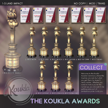 Second Life Marketplace - 8. Koukla // Trophy Awards / Best Gossip