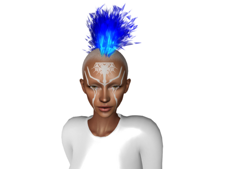 Second Life Marketplace - Big cyber mohawk hair (8 textures)