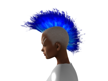Second Life Marketplace - Big cyber mohawk hair (8 textures)