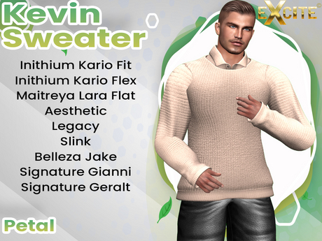 Second Life Marketplace - Excite Kevin Sweater Petal