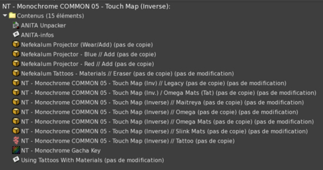 Second Life Marketplace - NT - Monochrome 05 - Touch Map (Inverse)