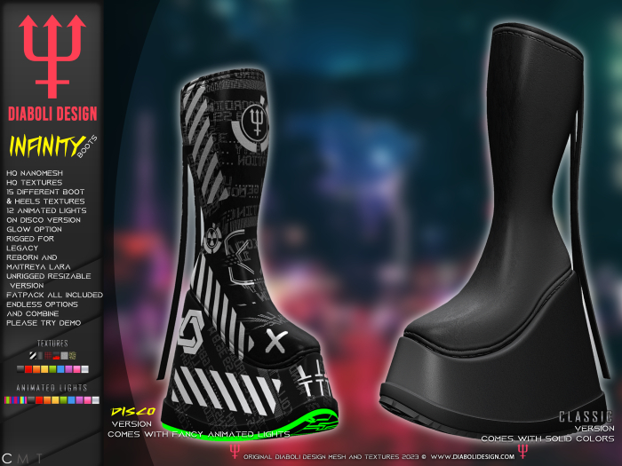 Second Life Marketplace - DIABOLI DESIGN - INFINITY BOOTS