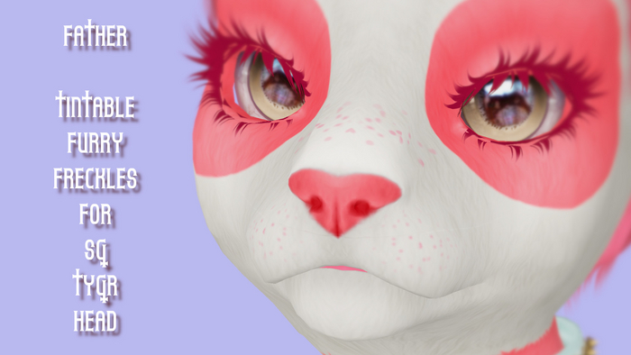 Second Life Marketplace - +FATHER+ Tintable Tygr Head Freckles - BOM