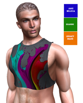 Second Life Marketplace - Freshman Outfitters Muscle Crop Black