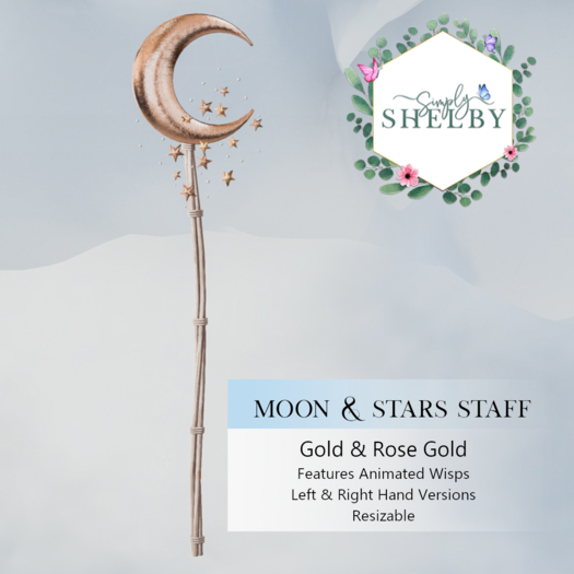 Second Life Marketplace - Moon & Stars Staff - Golds