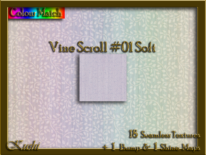 Second Life Marketplace - Vine Scroll #01 Soft Seamless Texture Pack