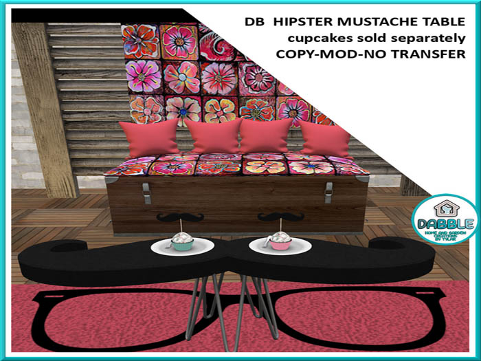 Second Life Marketplace - .:TT:. HIPSTER MUSTACHE TABLE box