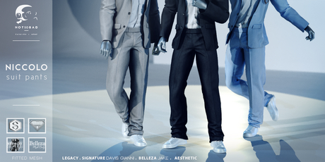 Second Life Marketplace - not so bad . mesh . NICCOLO suit pants . full ...