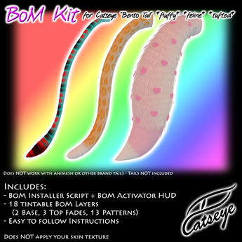 Second Life Marketplace - Catseye BoM Texture Mod Kit for "Bento Tail ...