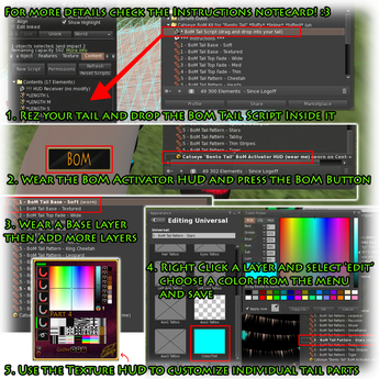 Second Life Marketplace - Catseye BoM Texture Mod Kit for "Bento Tail ...