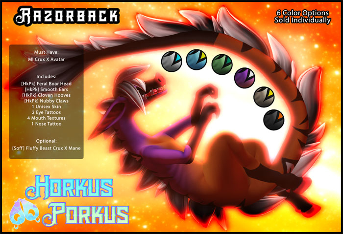 Second Life Marketplace - [HkPk] Razorback MI Crux - FATPACK
