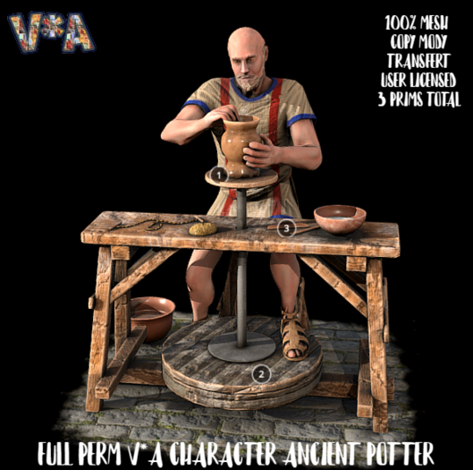 Second Life Marketplace - FULL PERM V*A CHARACTER ANCIENT POTTER