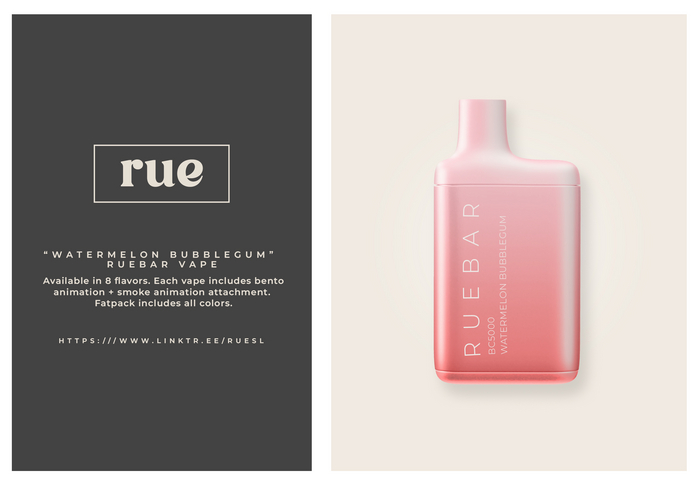Second Life Marketplace - rue / ruebar vape. watermelon bubblegum [unpack]
