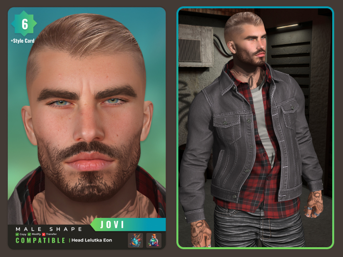 Second Life Marketplace - Jovi - Lelutka Eon - Male Shape - ERGHO