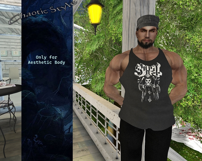 Second Life Marketplace - Chaotic Style TankTop Aesthetic Ghost V1