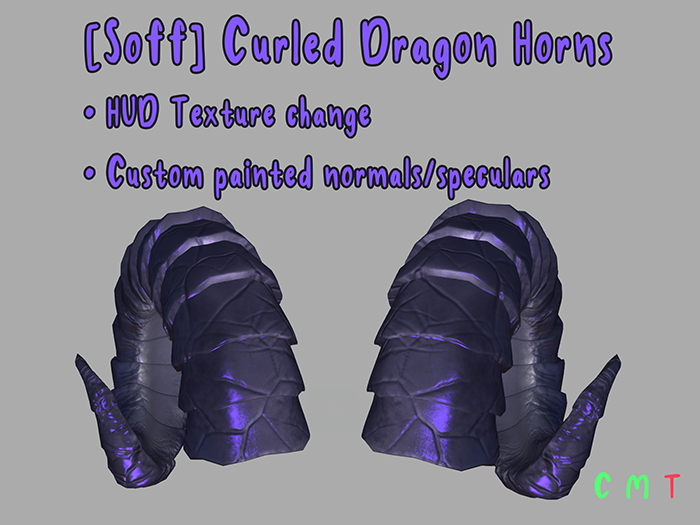 Second Life Marketplace - [Soff] Curled Dragon Horns