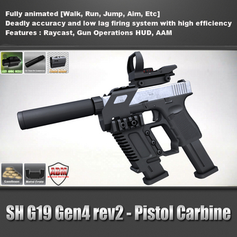 Second Life Marketplace - SH G19 Gen4 rev2 Pistol Carbine