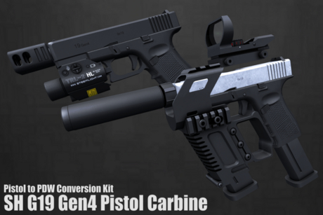 Second Life Marketplace - SH RP Prop Gun - G19 Gen4 Pistol Carbine