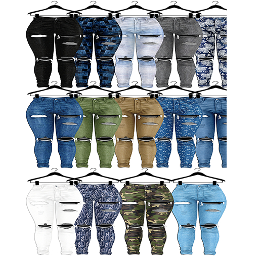 Second Life Marketplace - Melange: Deanna Jeans [Fatpack]