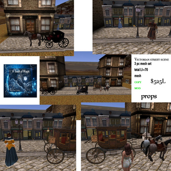 Second Life Marketplace - VICTORIAN STREET SCENE PROPS-BOX LI=70