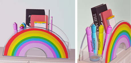 Second Life Marketplace - lmndrp. - rainbow desk organizer
